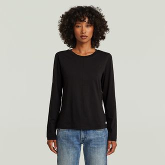 G-Star Front Seam T-Shirt - Schwarz - Damen