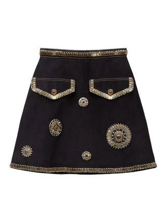 Versace Lederrock - Schwarz