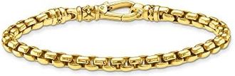 Thomas Sabo Bracelet Venezia unisexe en argent sterling 925, plaqu&eacute; or jaune 750 A2005-413-39, 18 cm, Argent sterling, Pas de gemme