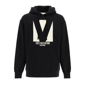 Valentino Garavani Chez Hoodie - - Sweatshirts & Hoodies - Herren - Schwarzk - XS