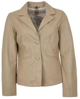 Mauritius Lederjacke GWRenie Gipsy - Damen Lederjacke Blazer Lammnappa light beige
