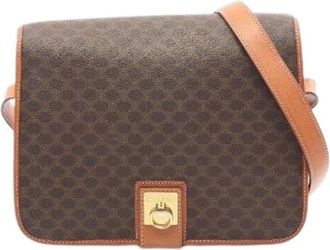 Celine Sac bandouli&egrave;re Macadam en toile enduite Pre-owned - Femme - Pre-owned - Brun - Taille: ONE Size