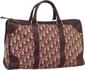 Dior Pre-owned Trotter Canvas Boston Bag - Femme - Pre-owned - Rouge - Taille: ONE Size