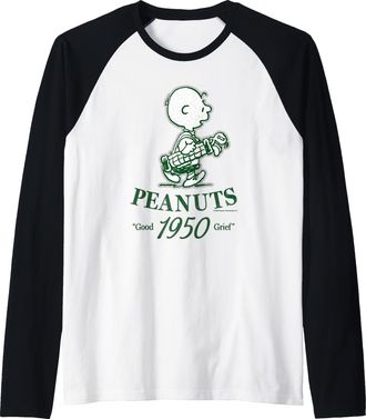 Peanuts Charlie Brown Good Grief Klassischer Comic-Cartoon-Golf Raglan