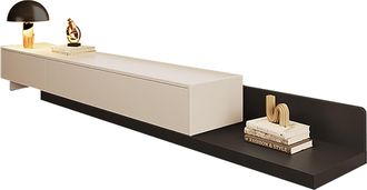 Generic Ausziehbarer TV-Ständer mit Stauraum, Entertainment-Center aus Holz, Moderne TV-Schrank, Fernsehtisch/Medienkonsole for Wohnzimmer, Schlafzimmer. Skal