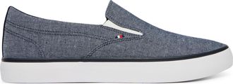 Tommy Hilfiger Sneakers aus Stoff Tommy Hilfiger Harlem Core Ii Slip On Chambray FM0FM05819 Blau