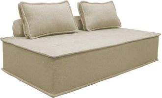 Sweeek Sweeek - Zweisitzige Sessel f&uuml;r Modulsofa gepolsterter Stoff, Stoff, Beige