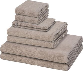 M&ouml;ve for frottana - 8 teiliges Frottier-Set - Pearl (2 X Wasch- 2 X G&auml;ste- 2 X Dusch- 2 X Handtuch im Set) - 500 g/m2 - Baumwolle - Walkfrottee - saugstark