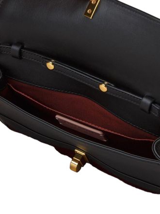 Coccinelle Womens Crossbody Bag Brandy-Black Cowhide Pony Crossbody-bags