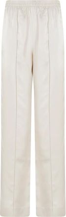 Loulou Studio Femme, Pantalons, Blanc, Taille: 36 FR Lars Elastic Waistband Pants