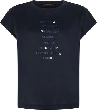 Moorer Femme, Tops, Bleu, Taille: 48 FR T-Chemises