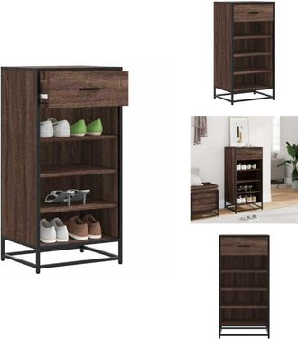 vidaXL Vidaxl - Schuhregal Braun Eichen-Optik 48x38x97,5 cm Holzwerkstoff - Schuhregal - Schuhregale - Schuhschrank - Schuhe Aufbewahrung