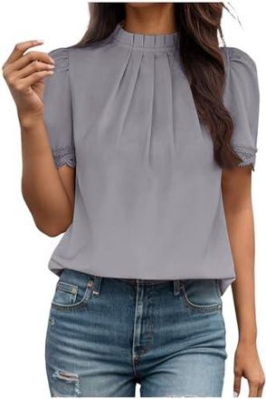 Generic T-shirts pour femmes T-shirt avec style d&eacute;contract&eacute; Coupe solide pour tenues d&eacute;contract&eacute;es d&eacute;contract&eacute;es Confortable Mode d&eacute;contract&eacute;e Gym T-shirts Fe