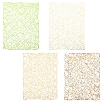 OSALADI 4st&uuml;cke Platzsets aus Papierseil Rustikale Tischdekorationssets Handgewebte Untersetzer zum Schutz von Oberfl&auml;chen Originelle Tischnachl&auml;sse f&uuml;r Zuhau