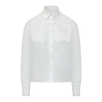 Off-white Femme, Blouses et Chemises, Blanc, Taille: 38 FR Chemise Popeline