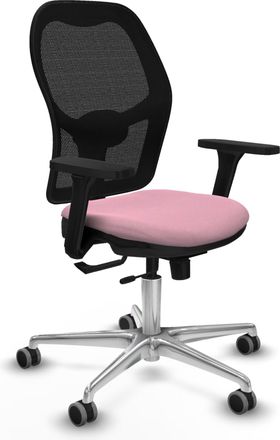 Piqueras y Crespo B&uuml;rostuhl Rosa Jorquera mit 3D-Armlehnen, h&ouml;henverstellbare Lendenwirbelst&uuml;tze, ausgestattet mit Syncro/Traslack und eingespritztem Schaumstoff, Rolle