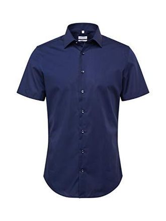 Seidensticker Chemise business Seidensticker - coupe slim - sans repassage - col Kent - manches courtes - 100% coton