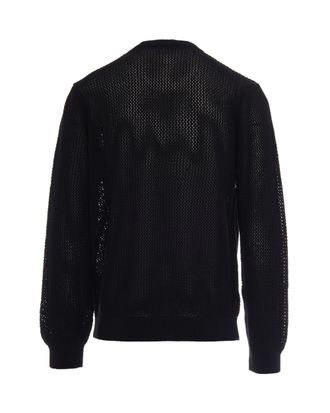Carhartt Work in Progress Mens Knit Sweater Stockton Black Recycled Cotton Jumpers