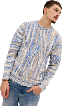 Carlo Colucci Homme, Pulls, Multicolore, Taille: M Pull ras du cou