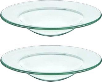Cabilock 2 Stücke Ersatzschale für Duftlampe Glasschale Glas Kerzenschale Ersatz Ölwärmer Teller Glasteller Wachswärmer Schale Aromatherapie Lampe Duftlampente