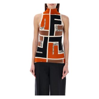Fendi Neckholder-Oberteil - - Tops - Damen - Mehrfarbig - S