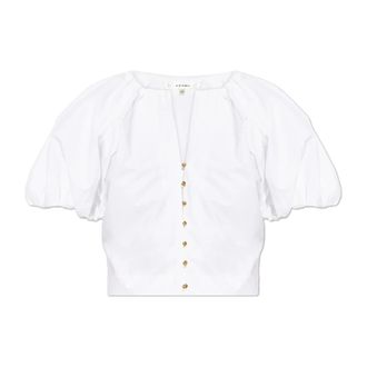 Frame Denim The Dramatic Sleeve Blouse - - Blouses & Shirts - Damen - Wei&szlig; - M