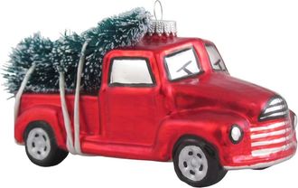 Krebs Glas Lauscha Christmas By Krebs Vintage Look Pickup Truck abtransportieren Baum Weihnachten Holiday Ornament Glas