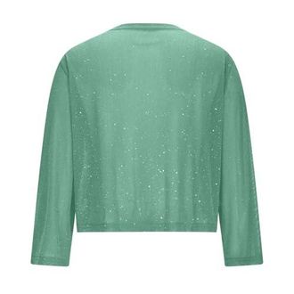 Generic Femmes Cardigan &agrave; paillettes &agrave; manches longues pour femmes - Bol&eacute;ro brillant paillet&eacute; &agrave; la mode d&eacute;coup&eacute; brillant bomber vestes de soir&eacute;e couverture d&eacute;