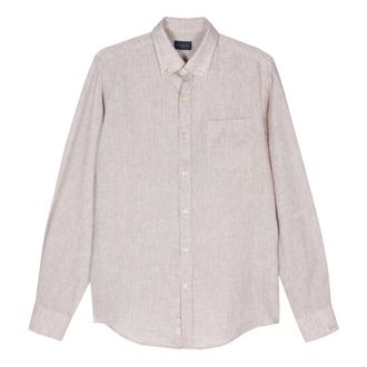 Paul & Shark Casual Beige Leinen Langarmhemd - - Shirts - Herren - Beige - L