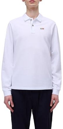 Napapijri Homme Polo &agrave; Manches Longues Eruggy Blanc XL