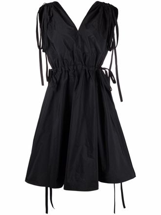 Red Valentino robe &eacute;vas&eacute;e &agrave; d&eacute;tails nou&eacute;s - Noir