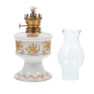 BESPORTBLE NUOBESTY Vintage Keramik &Ouml;l Lampe Kerosinlaterne Retro &Ouml;llampe f&uuml;r Innenr&auml;ume Klassisches Design mit Heller Beleuchtung und Notfalllicht f&uuml;r Wohnraumd