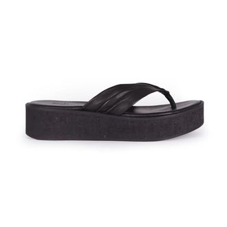 Cortana Handgefertigte Leder Plateau Sandale - - Shoes - Damen - Schwarzk - 37 EU