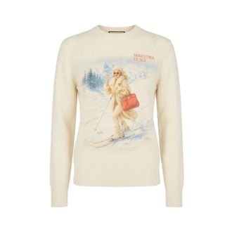 MC2 Saint Barth Pull New Queen - Femme - Pulls - Beige - Taille: 38 FR