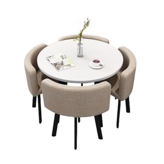 Generic B&uuml;rom&ouml;bel, 4 St&uuml;hle mit Tisch, Konferenztisch-Set, K&uuml;chentisch mit 4 St&uuml;hlen, platzsparender Empfangstresen, Fr&uuml;hst&uuml;ckstisch, Lounge- und Besprechungs