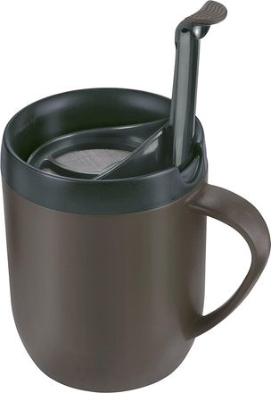 Zyliss E990001 Hot Mug Kaffeebecher, Plastik/Silikon, Grau, Thermobecher, Isoliert Reise Kaffeebecher, Filter F&uuml;r Gemahlenen Kaffee, Mit Deckel, Camping Cup,
