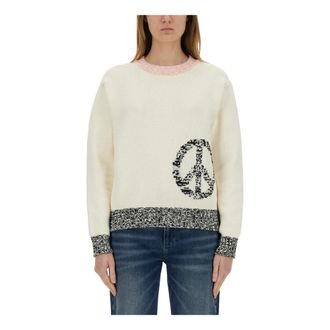 Moschino Mesh mit Intarsienmuster - - Knitwear - Damen - Beige - M