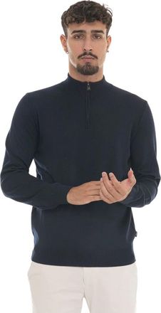 HUGO BOSS Homme, Sweatshirts et sweats &agrave; capuche, Bleu, Taille: 2XL Ebenji Half Zip Pullover