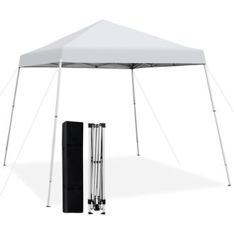 Costway Costway - Tonnelle de jardin pliable 3x3m - Hauteur r&eacute;glable 232-260 cm - Imperm&eacute;able UPF 50+ - Sac de transport inclus - Pour &eacute;v&eacute;nements ext&eacute;rieurs