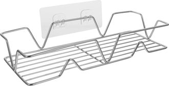 BESPORTBLE Edelstahl Lagerregal ohne Bohren Wandmontiertes K&uuml;chen und Badregal Spurloses Aufbewahrungsregal mit Installationszubeh&ouml;r Rostfrei und Langlebig