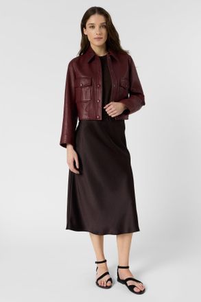 Gerard Darel Jupe midi en satin - JOLANA - Cinnamon