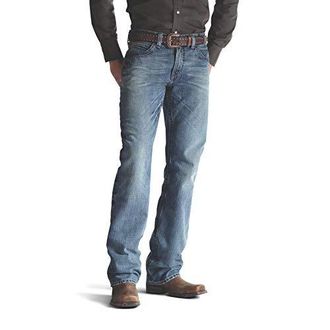 Ariat M4 Jeans taille basse bootcut - Jean pour homme coupe d&eacute;contract&eacute;e - bleu - 32W x 36L