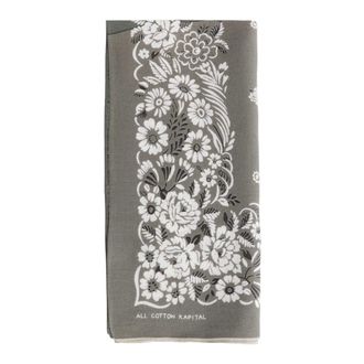 KAPITAL Kapital, Homme, Accessoires, Gris, Taille: ONE Size Bandana Fastcolor &agrave; ourlet (Patchwork Jardin)