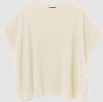 Eric Bompard Poncho Col Rond Naturel