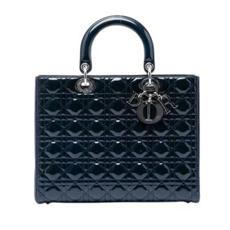 Dior Sac &agrave; main Lady Dior doccasion - Femme - Pre-owned - Bleu - Taille: ONE Size