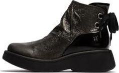 FLY London Femme MEBS189FLY Fashion Boot, ARGENTÉ/Noir, 38 EU