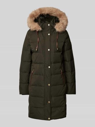 Lauren Ralph Lauren Steppmantel mit Kapuze mit Kunstfellbesatz