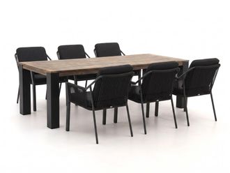 Tierra Outdoor Liv/ROUGH-X 240 cm Gartenm&ouml;bel-Set 7-teilig stapelbar