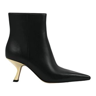 Michael Kors Elegante schwarze Ankle Boots mit goldener Ferse - - Shoes - Damen - Schwarzk - 36 1/2 EU