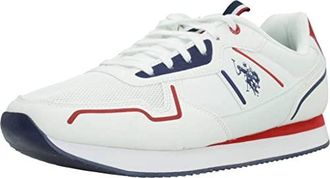 U.S.Polo Association U.S. Polo Scarpe Sneaker Running Nobil 004 in Ecopelle e Tessuto Bianco US22UP33, Multicolore, 43 EU